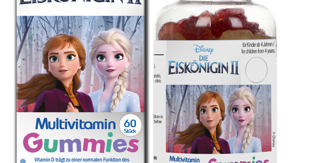 Disney FROZEN hlaup fjölvítamín 60 stk - Velvera.is