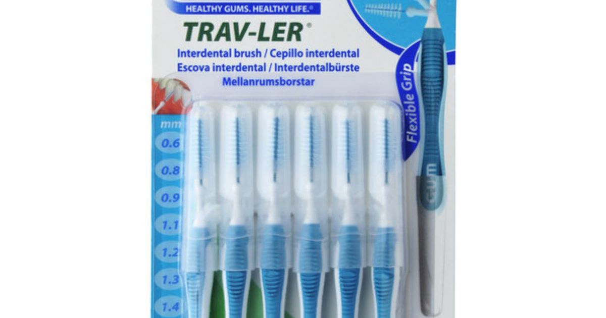GUM Travler millitannb.blár 1,6 mm 6 stk - Velvera.is
